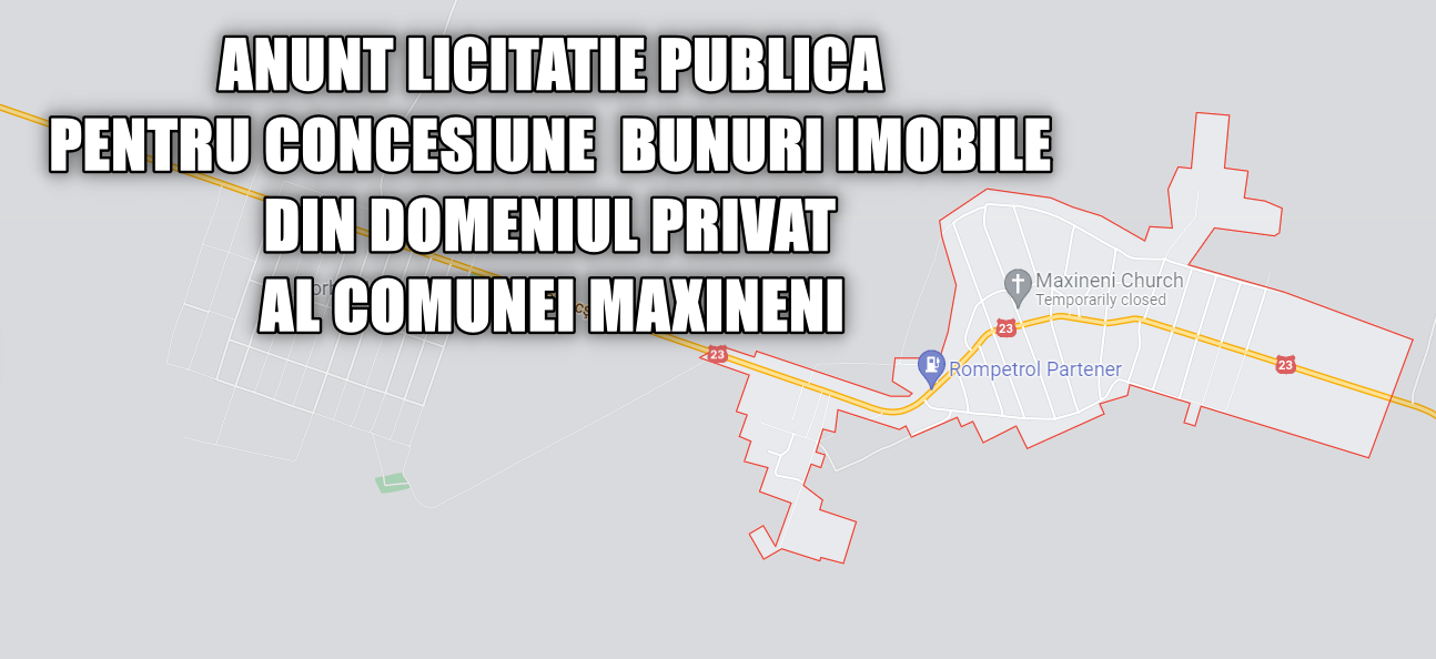 Anunt licitatie publica pentru concesiune bunuri imobile din domeniul ...